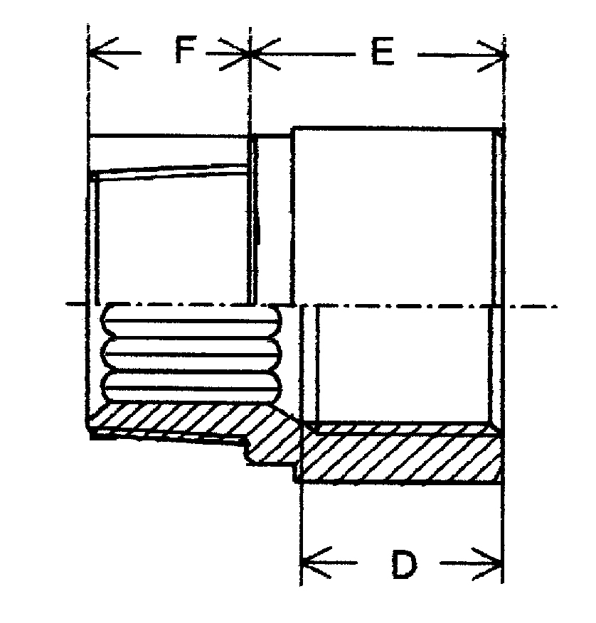 Reduziernippel rund mit zyl. IG (G) und zyl. AG (G) - ISO 228-1 3/4" x 1" - Conex Bänninger ...