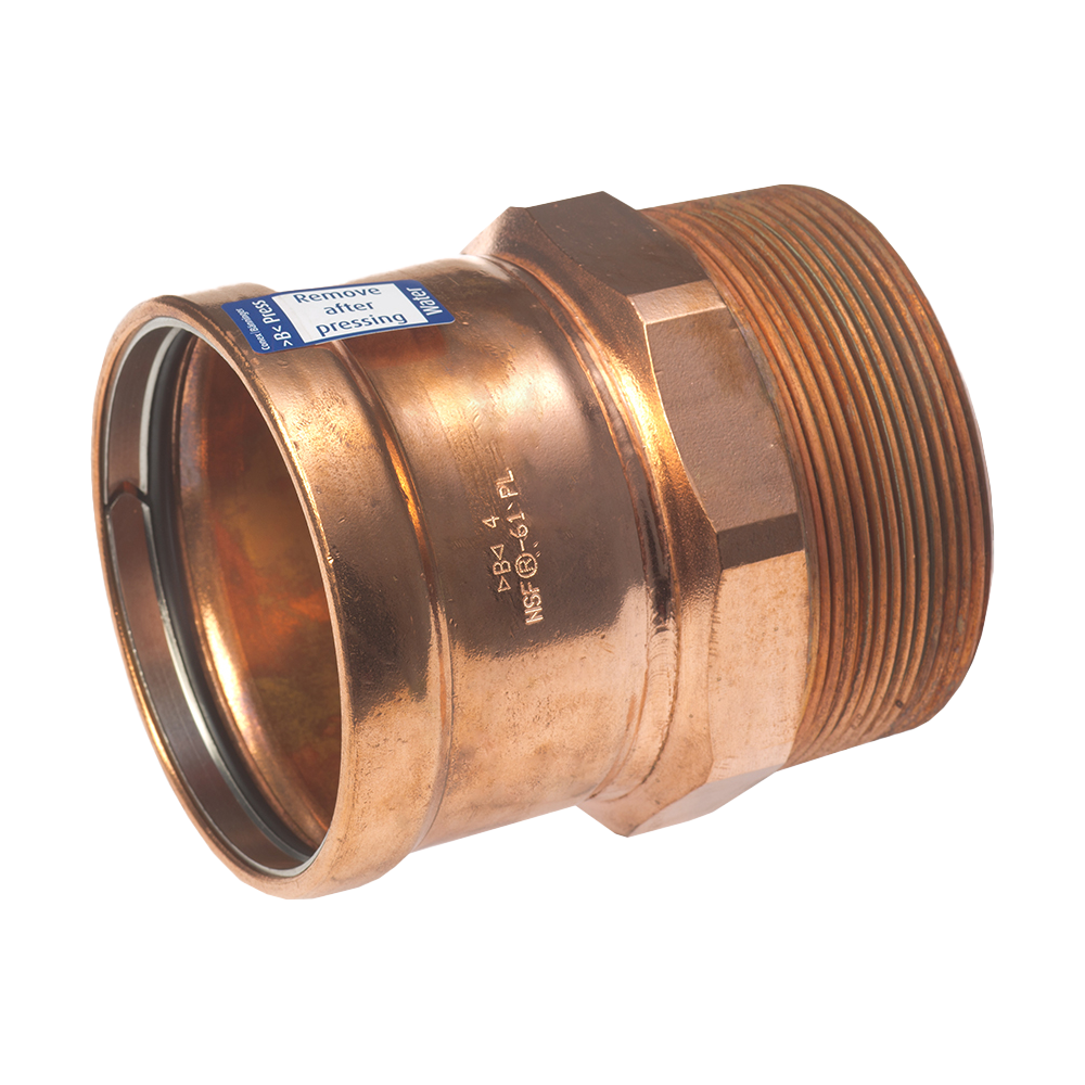 Male Threaded Straight Connector 4" - USA