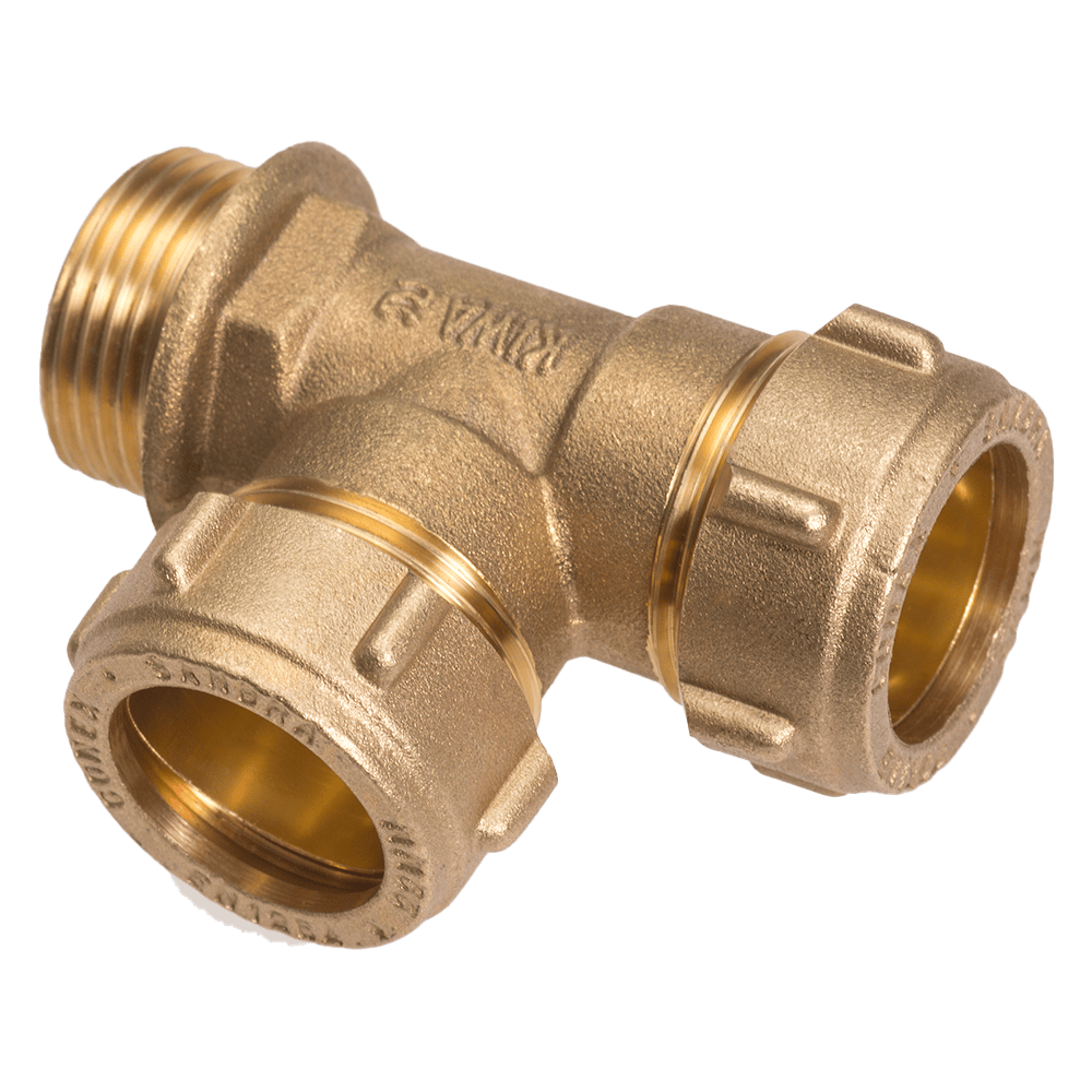 Tee with Male End 22 x 3/4 x 22mm - Conex International