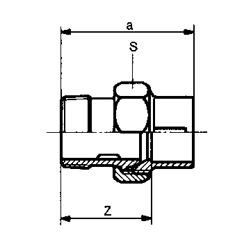 Straight Male Union Coupler 28 x 1" - Conex Bänninger - UK & Middle East